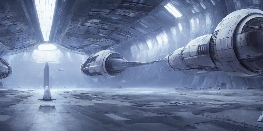 KREA AI - one thousand aligned cryogenic pods, spaceship han...