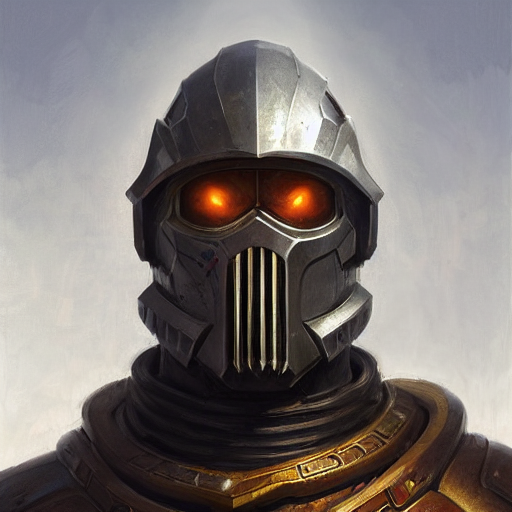 KREA AI - the doomslayer as a realistic fantasy d & d knight...