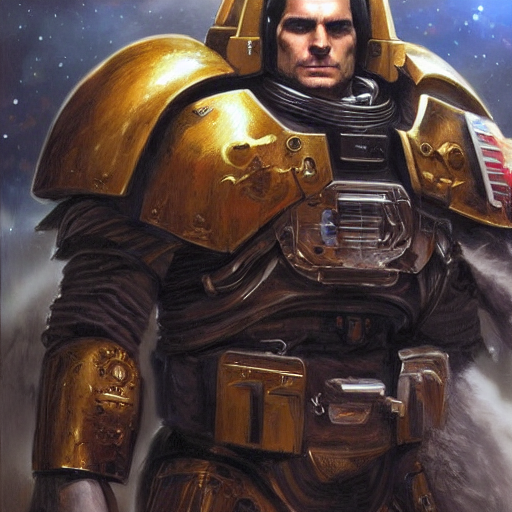 Krea Ai Henry Cavill As A Space Marine Close Up Portrait