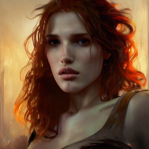 Krea Ai Bella Thorne Hyperrealistic Portrait Bladerunner