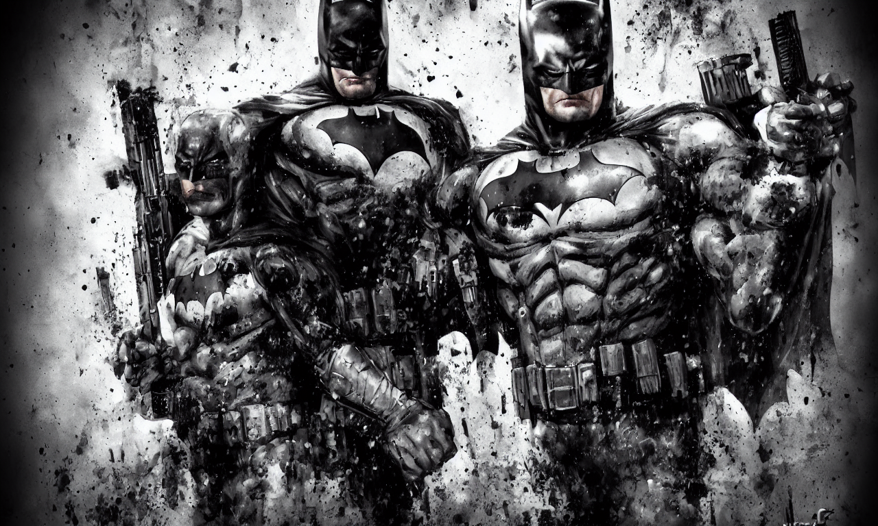 KREA AI - Batman as punisher, Batman with guns, Batman Horro...