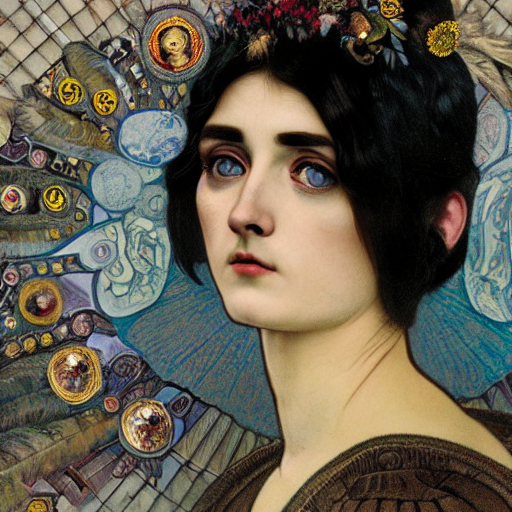 KREA AI - highly detailed portrait of adolf hitler as a beau...