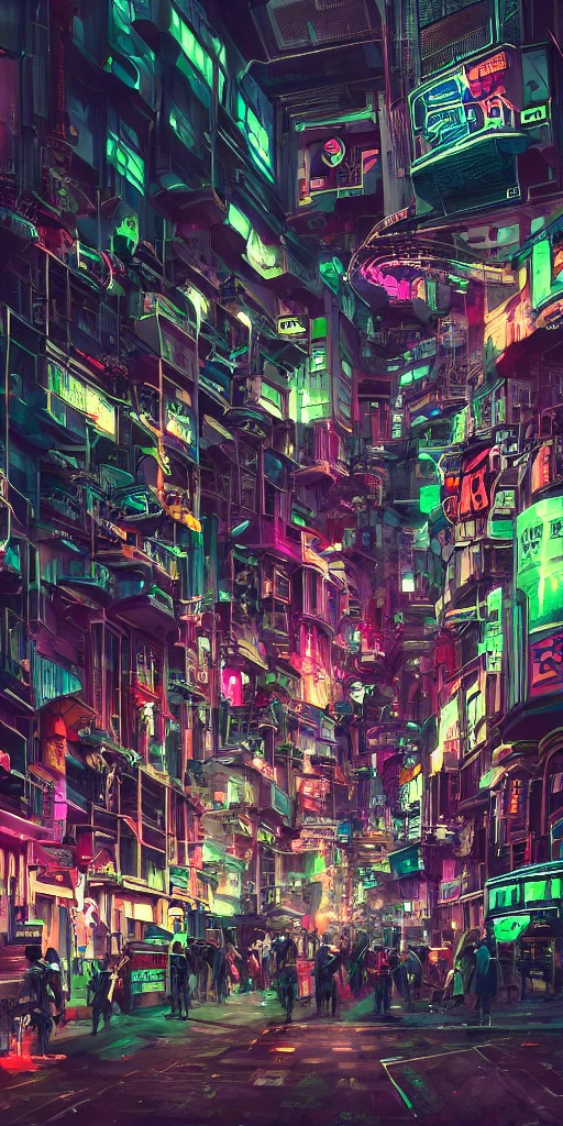 KREA AI - lively futuristic sci-fi city superstructure, neon... KREA AI - lively futuristic sci-fi city superstructure, neon...