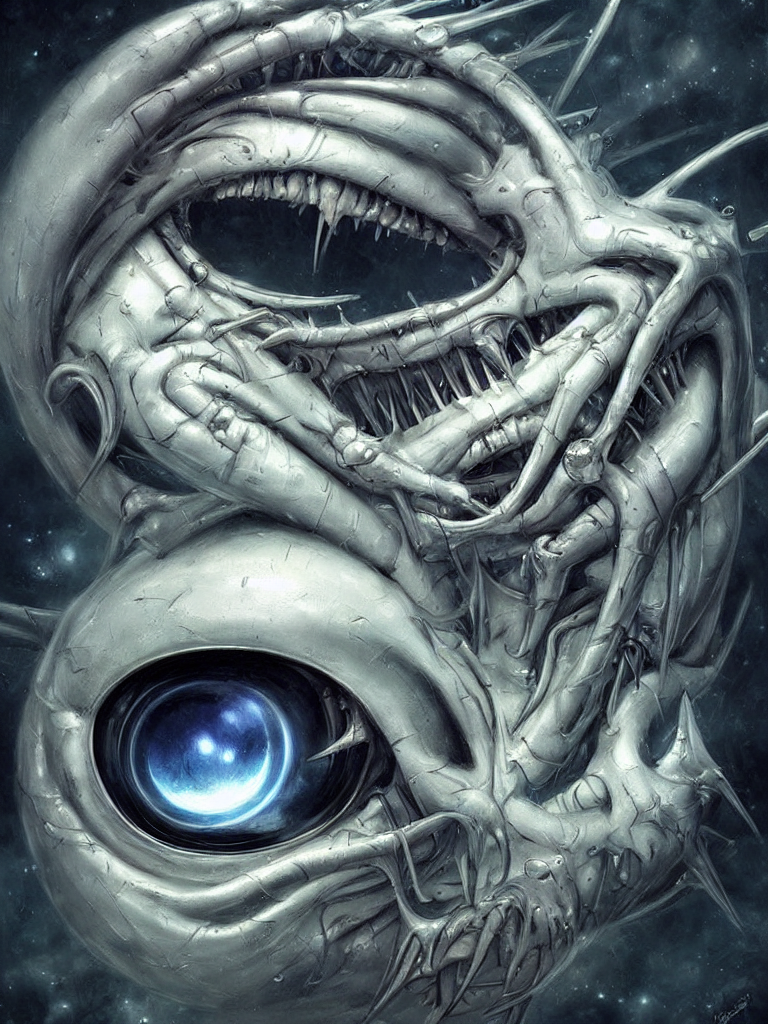 KREA AI - physiological optical eye creature illusion, scien...