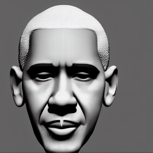 KREA AI - 3d cube with a texture of obama, 4k, hd, white bac...
