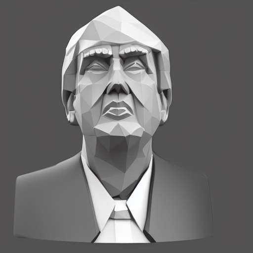 KREA AI - trump, low - poly 3 d model, rendered in blender KREA AI - trump, low - poly 3 d model, rendered in blender