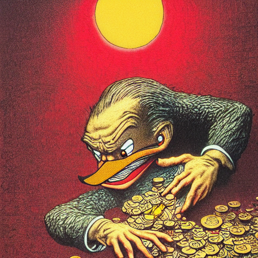 KREA AI - realistic detailed image photo of Scrooge McDuck,
