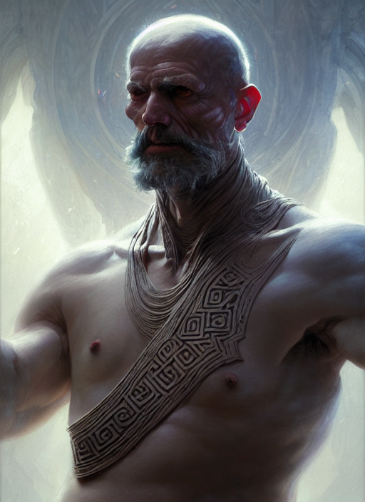 KREA AI - greek god of mathematics, dim light, front game ca...