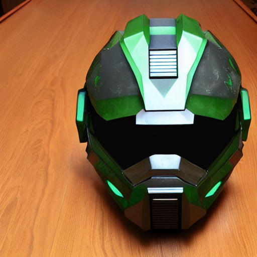 KREA AI - razer rgb gaming master chief halo helmet
