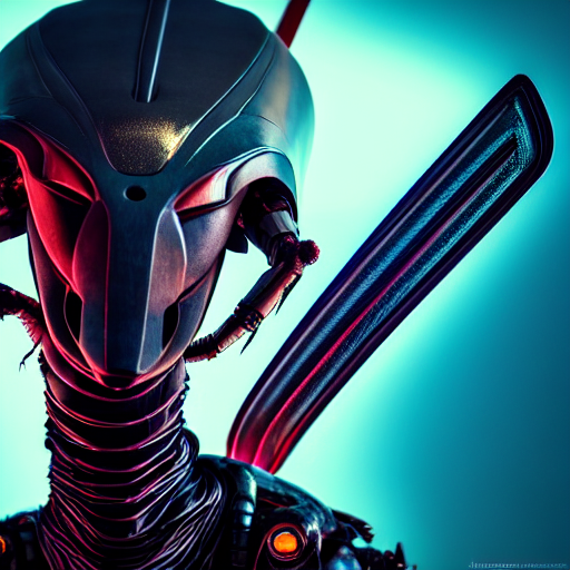 KREA AI - wide shot, photo of a mantis head, a huge humanoid...