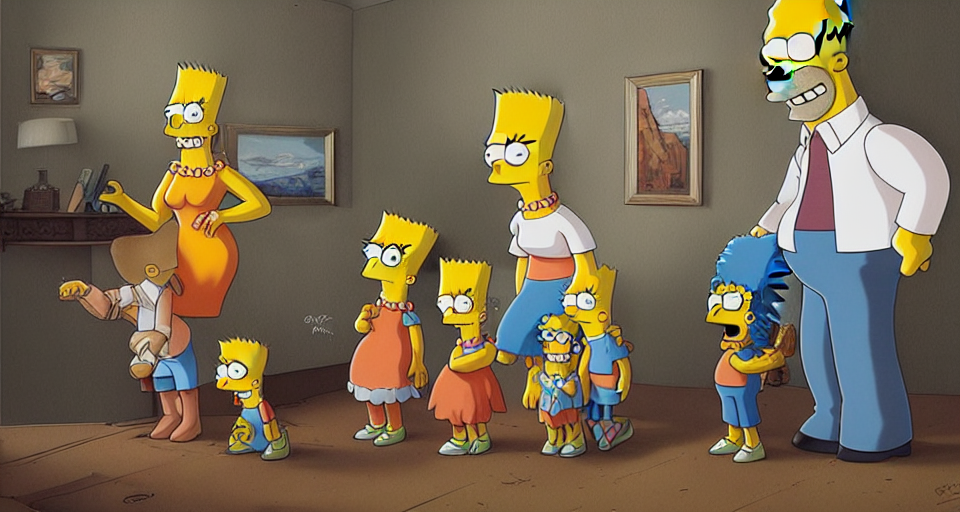 KREA AI - the simpsons family, digital art, ultra realistic,...