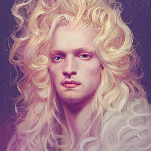 Krea Ai A Portrait Of A Beautiful Androgynous Blond Man A