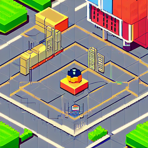KREA AI - eboy pixel art tokyo isometric, artstation