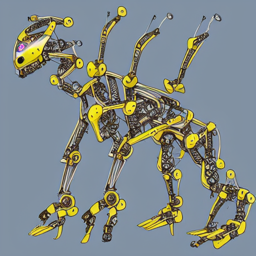 KREA AI - robot pokemon anatomy schematics hyper realistic