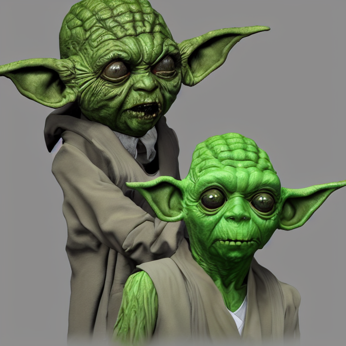 KREA AI - zombie yoda, yoda as a zombie, zombified, scary, h...