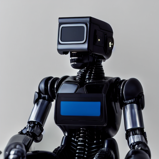 KREA AI - Robocop sitting on the toilet, sigma 85mm f/1.4, 4...