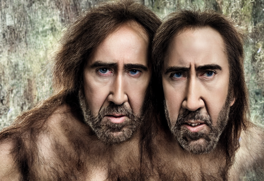Krea Ai Nicholas Cage As A Caveman