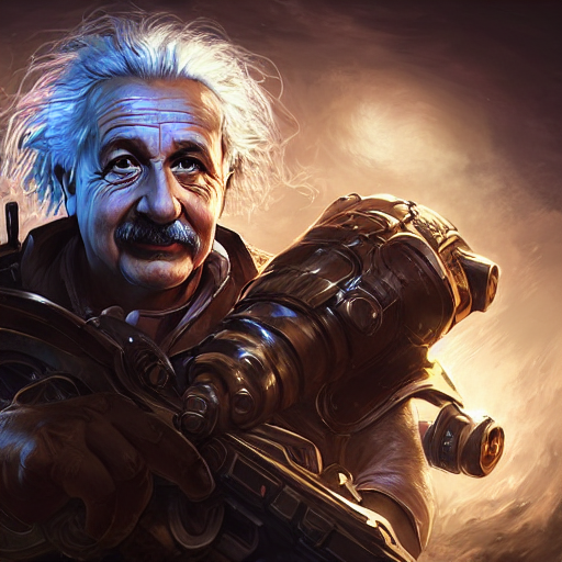 KREA AI - Portrait of Albert Einstein, League of Legends ama...