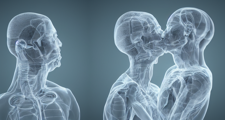 Krea Ai Xray Medical Photos Of Couples Kissing Each Other