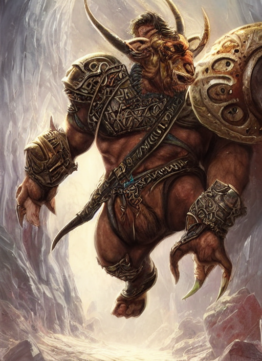 KREA AI - minotaur dnd, ultra detailed fantasy, dndbeyond, b...