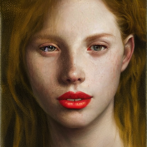 Krea Ai A Highly Detailed Portrait Red Haired Young Woman