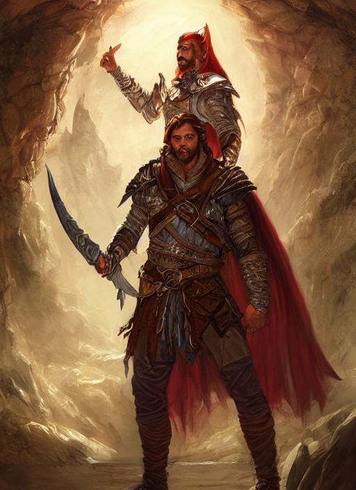 KREA AI - arabian human male, ultra detailed fantasy, dndbey...
