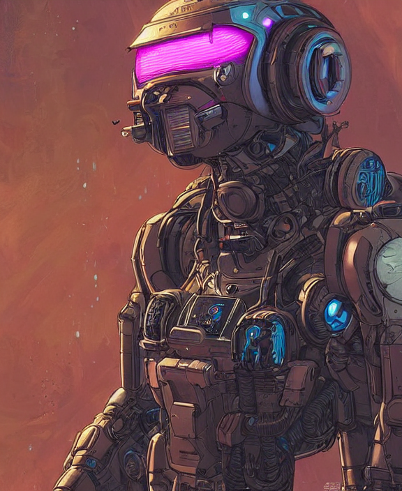 KREA AI - cyberpunk pathfinder robot from apex legends chara...