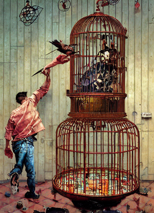 KREA AI - realistic detailed image of a figure trapped in a ...