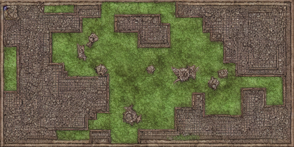 KREA AI - DnD BattleMap of Cheiftain Palace. Grid battlemap ...