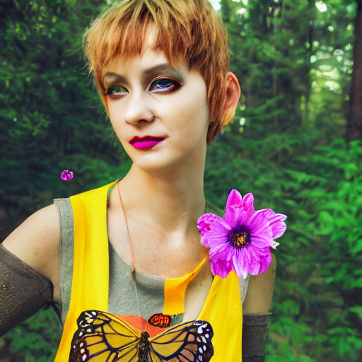 KREA AI - Cottagecore Cyberpunk 20's Pretty Girl Portrait, S...